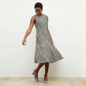 M.M.LAFLEUR Nyla Dress Luxe Gingham:: Black / White