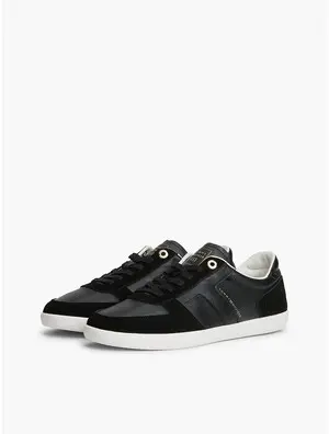 Tommy Hilfiger Tribeca Leather-mix Skater Sneaker - Black