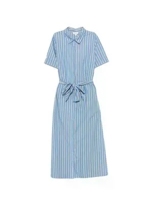 MAISON123 Palma Belted Midi Dress - Blue