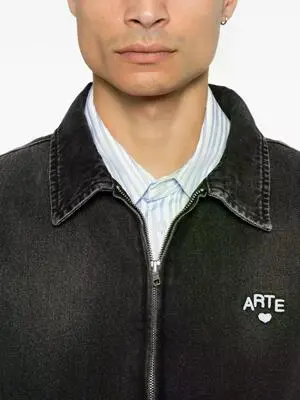 ARTE ANTWERP Logo-embroidered Denim Jacket