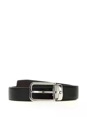 Montblanc Textured Leather Belt - Black