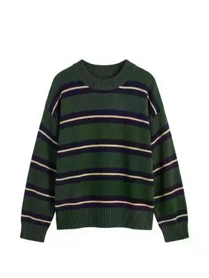 REFORMATION Cove Striped Sweater - Green