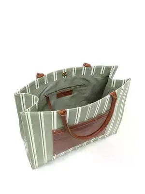 MAISON123 Striped Cotton Tote Bag