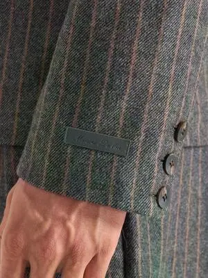 Manière De Voir Didier In Double-breasted Wool Pinstripe Suit Blazer