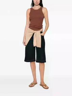 MAISON123 Leopold Ribbed-knit Tank Top - Brown