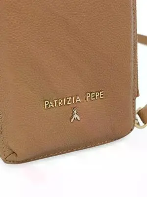 Patrizia Pepe Logo-plaque Calf Leather Phone Bag
