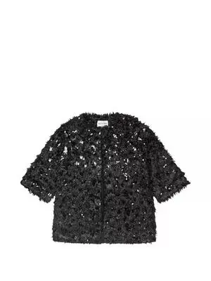 Munthe Sequin-embellished Fringed Jacket - Black