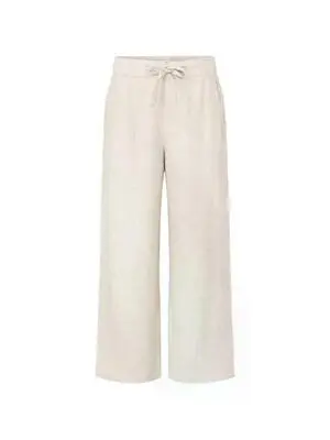 EXIT SOCIETY Drawstring Wide-leg Trousers - Neutrals