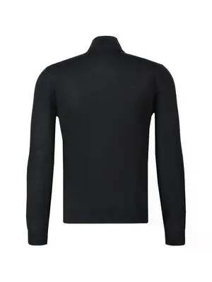FILIPPO DE LAURENTIIS Quarter-zip Wool Sweater - Blue