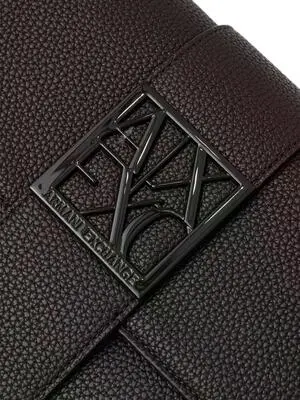 Armani Exchange Logo-plaque Pebbled Shoulder Bag
