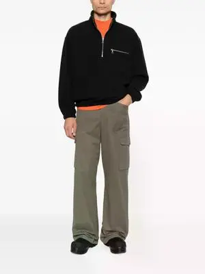 RIER Zipped-pocket High-neck Sweater - Black