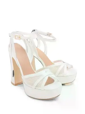 MALONE SOULIERS Sylvie Mesh Platform Sandals - White