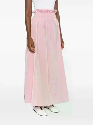 CO.GO Ruffled-waist Pleated Maxi Skirt