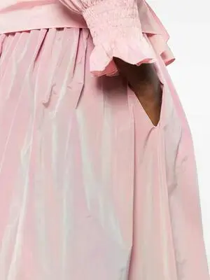CO.GO Ruffled-waist Pleated Maxi Skirt