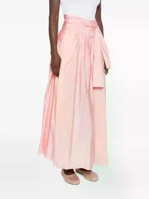 CO.GO Tie-waist Pleated Maxi Skirt