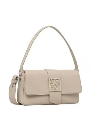 Armani Exchange Logo-plaque Pebbled Shoulder Bag