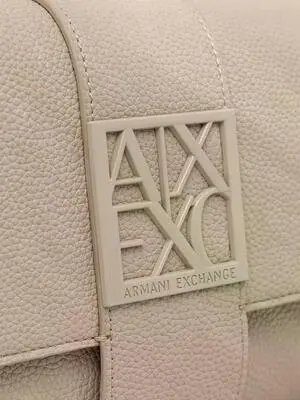 Armani Exchange Logo-plaque Pebbled Shoulder Bag