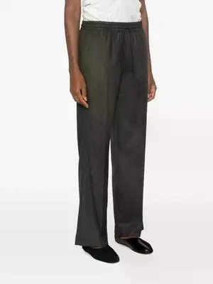 OTTOD'AME Drawstring-waist Pressed-crease Trousers