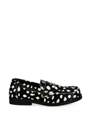 Fly London Anki534fly Polka-dot Pony-hair Loafers - Black