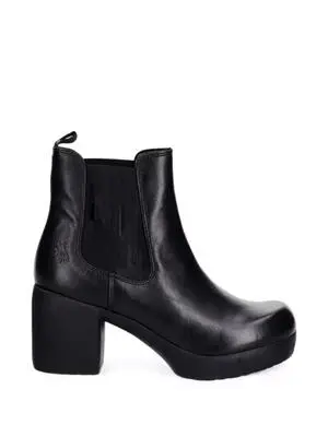 Fly London Famy524fly Platform Leather Chelsea Boots - Black