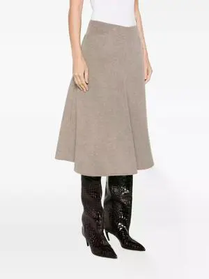 SUSANNE BOMMER Zip-fastening Midi Skirt - Neutrals