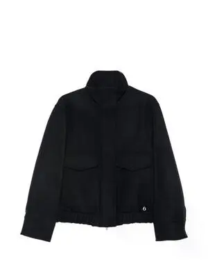 OTTOD'AME Elasticated-hem High-neck Jacket - Blue