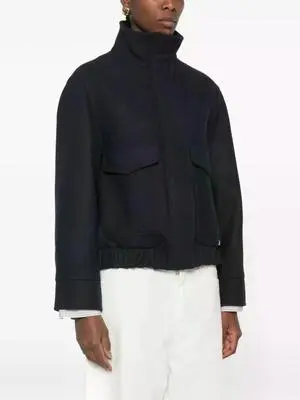 OTTOD'AME Elasticated-hem High-neck Jacket
