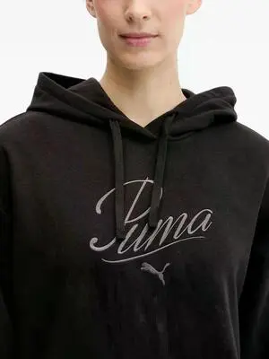 PUMA Essentials Script Logo-embroidered Drawstring Hoodie