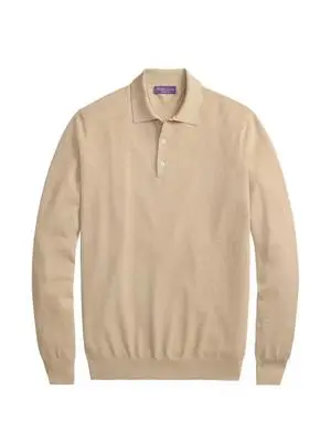 Ralph Lauren Purple Label Waffle-knit Polo Sweater - Neutrals