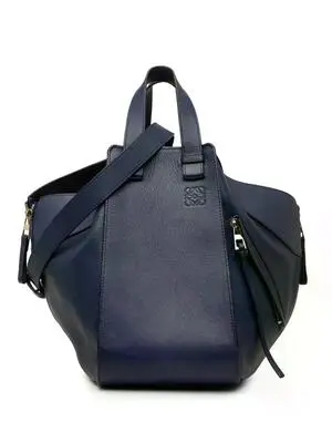 Loewe 2018 Medium Soft Grained Calfskin Hammock Bag Satchel - Blue