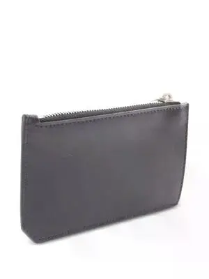 Saint Laurent 2020s Tiny Cassandre Logo-plaque Cardholder - Black