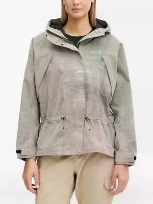 JACK WOLFSKIN Find The Wild 2l Grid-pattern Hooded Jacket - Neutrals
