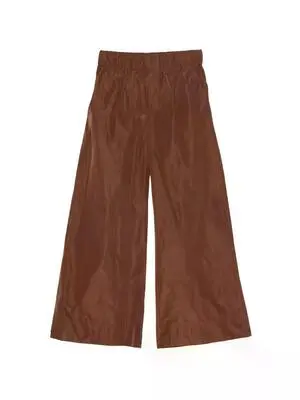 SUSANNE BOMMER Wide-leg Elasticated Waist Trousers - Brown