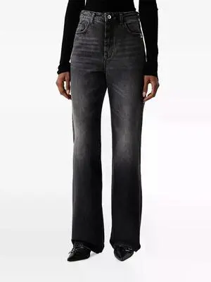 Patrizia Pepe Faded-effect Fly-motif Jeans
