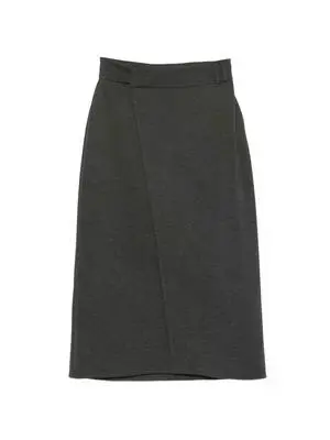 Alpha Studio Wrap-style Midi Skirt - Grey