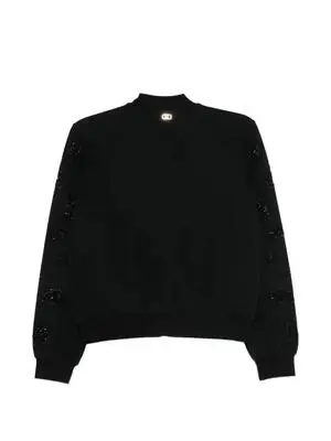Liu Jo Bead-embellished Zip-up Sweatshirt