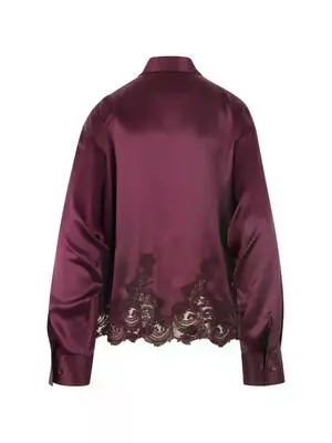 Ermanno Scervino Lace Trim Satin Shirt