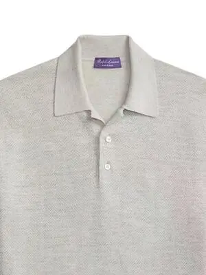 Ralph Lauren Purple Label Herringbone-knit Sweater - Grey
