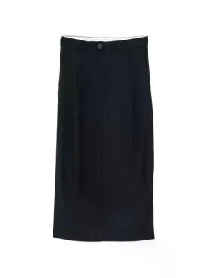 Alpha Studio Pleated-details Midi Skirt - Blue