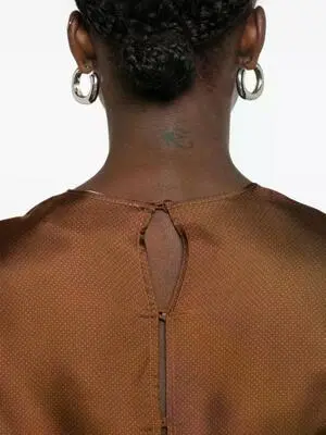 CO.GO Satin-finish Tie-waist Top