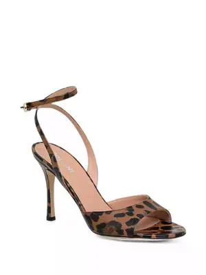 POLLINI Aria Leopard-print Ankle-strap Pumps