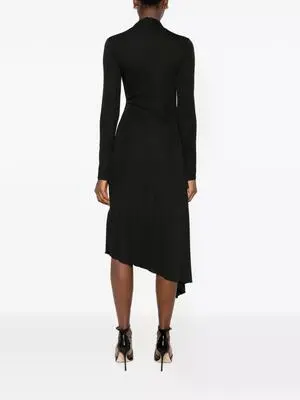 ERMANNO FIRENZE Draped Asymmetric Midi Dress