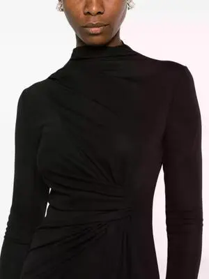 ERMANNO FIRENZE Draped Asymmetric Midi Dress