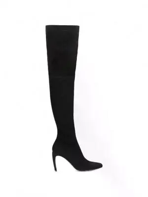 Victoria Beckham Harlow Stretch Suede Boots - Black