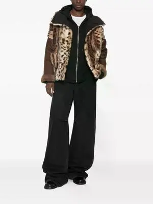 VIRGINIA BIZZI Leopard-print Reversible Jacket