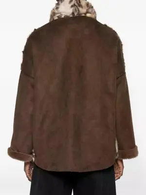 VIRGINIA BIZZI Leopard-print Reversible Jacket