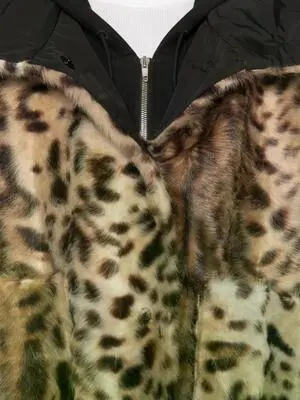VIRGINIA BIZZI Leopard-print Reversible Jacket