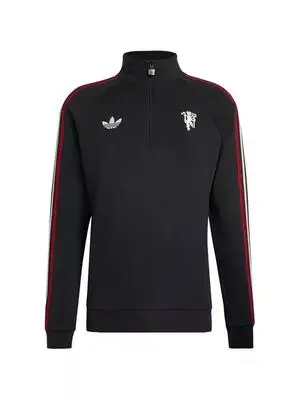 Adidas Manchester United Quarter-zip Sweater - Black