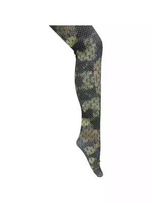 BARBARA BOLOGNA Graphic-print Tights - Black