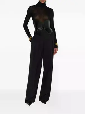Elisabetta Franchi Flowing Gabardine Trousers